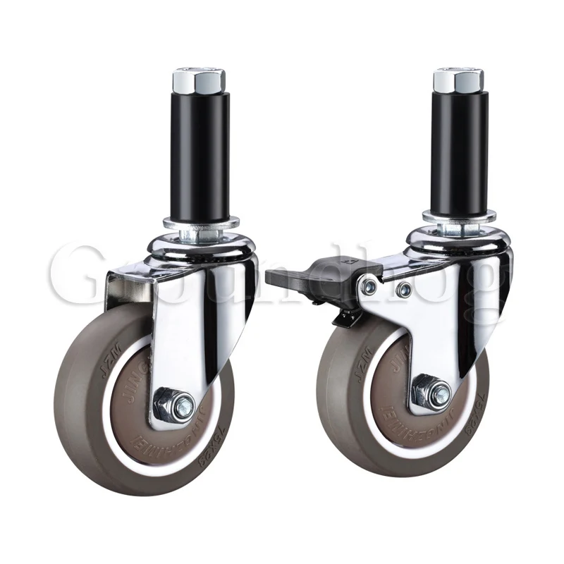 4Pcs-Expanding-Stem-Casters-TPE-Rubber-Wheel-built-in-Ball-Bearing-for ...