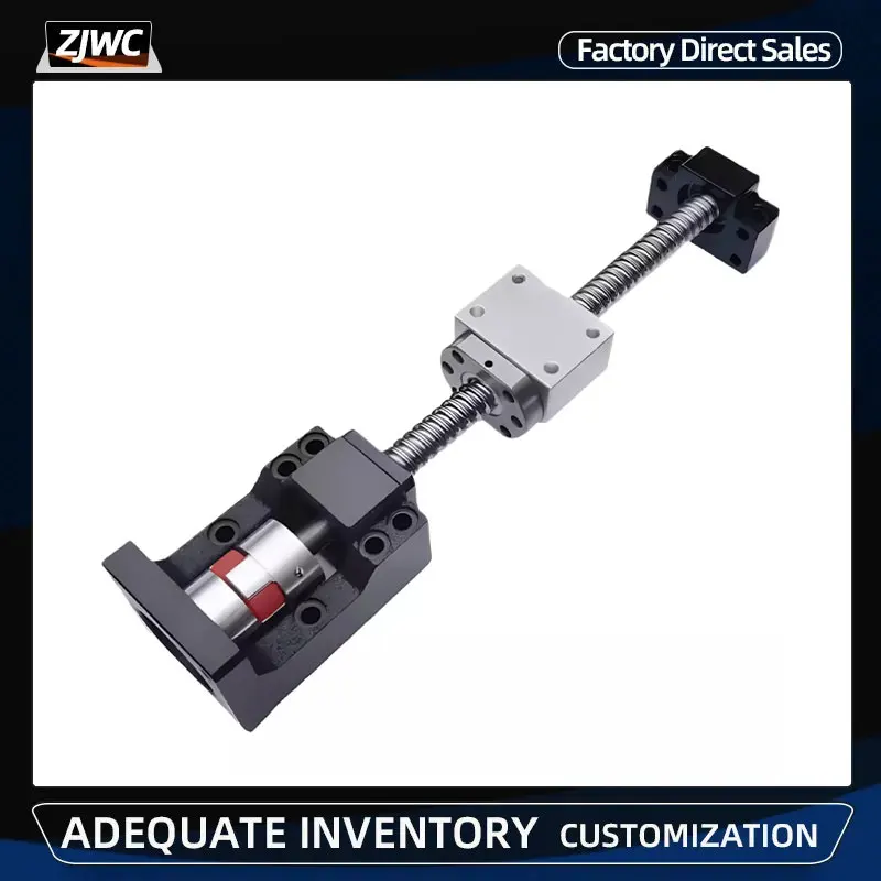 SFU1604 SFU1605 SFU1610 Rolled Ball Screw 100mm-850mm 16mm With BF12 ...
