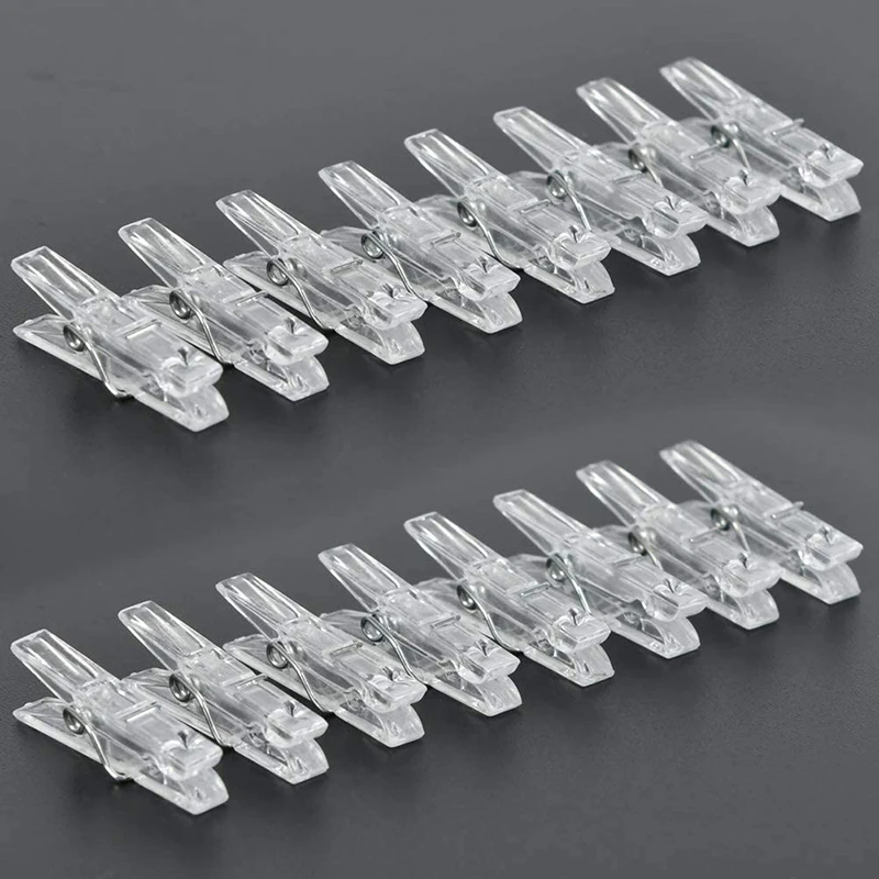 Pinzas-para-fotos-de-100-cm-Mini-Clips-de-pl-stico-transparente-pinzas ...
