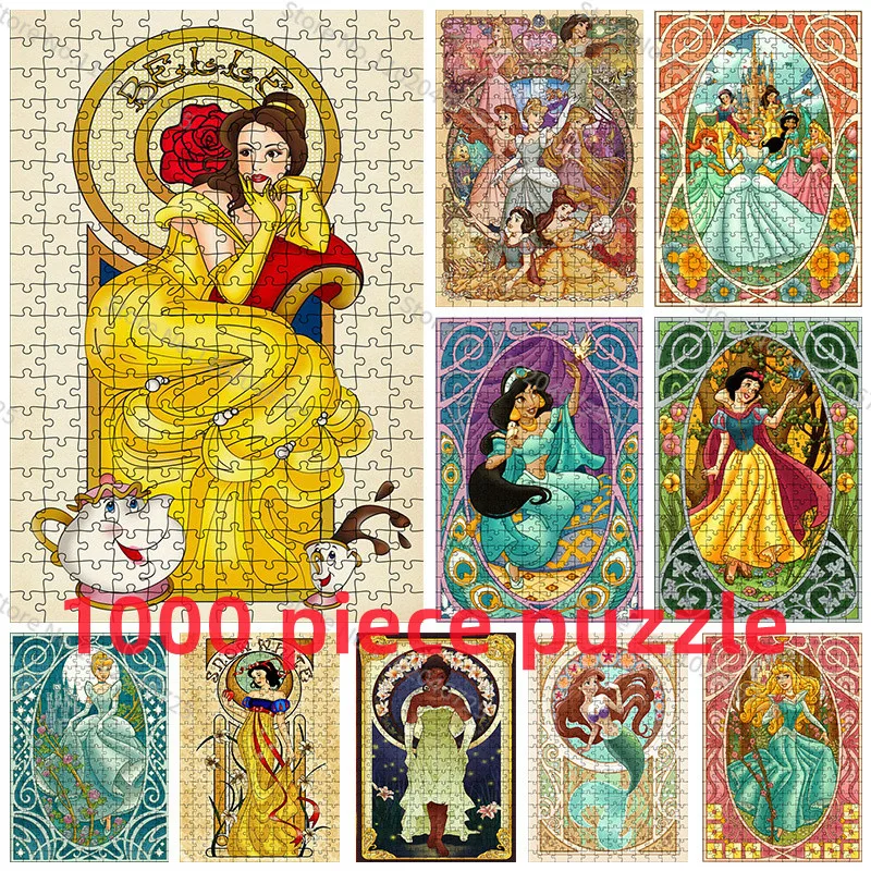 1000-Pieces-Disney-Princess-Retro-Cartoon-Jigsaw-Puzzles-Educational ...