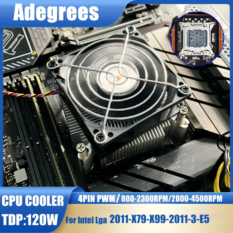 CPU Air Cooler 4PIN PWM TDP 120W 80MM X99 Processor Cooler PC Radiator ...