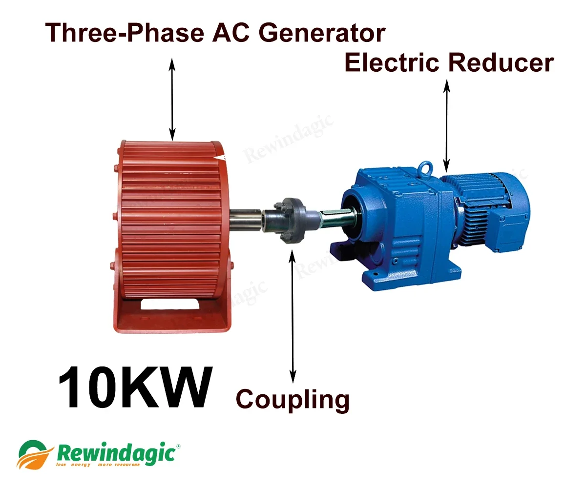Electric-reducer-10KW-220V-Three-Phase-AC-Generator-10000W-Connected ...