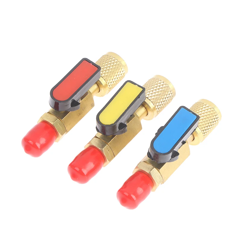 R22 냉매 밸브 1/4 "수 1/4" 암 SAE 스트레이트 볼 밸브 충전 호스, HVAC, HVAC, r , A/C 매니폴드 ...