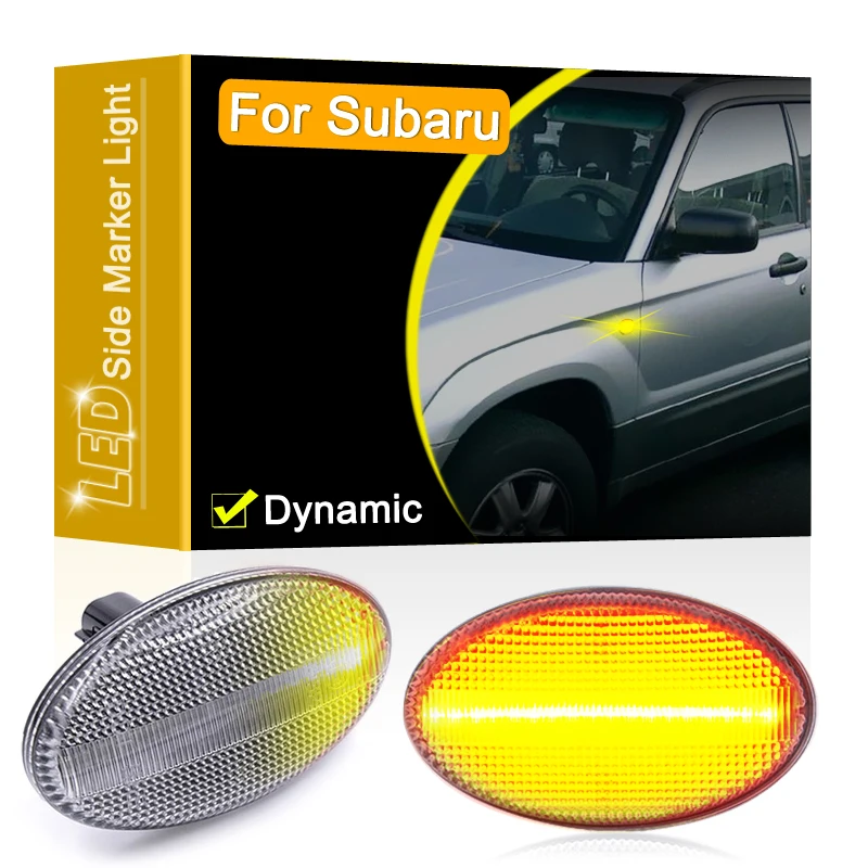 Clear-Lens-Dynamic-LED-Side-Marker-Lamp-Assembly-For-Subaru-Liberty ...