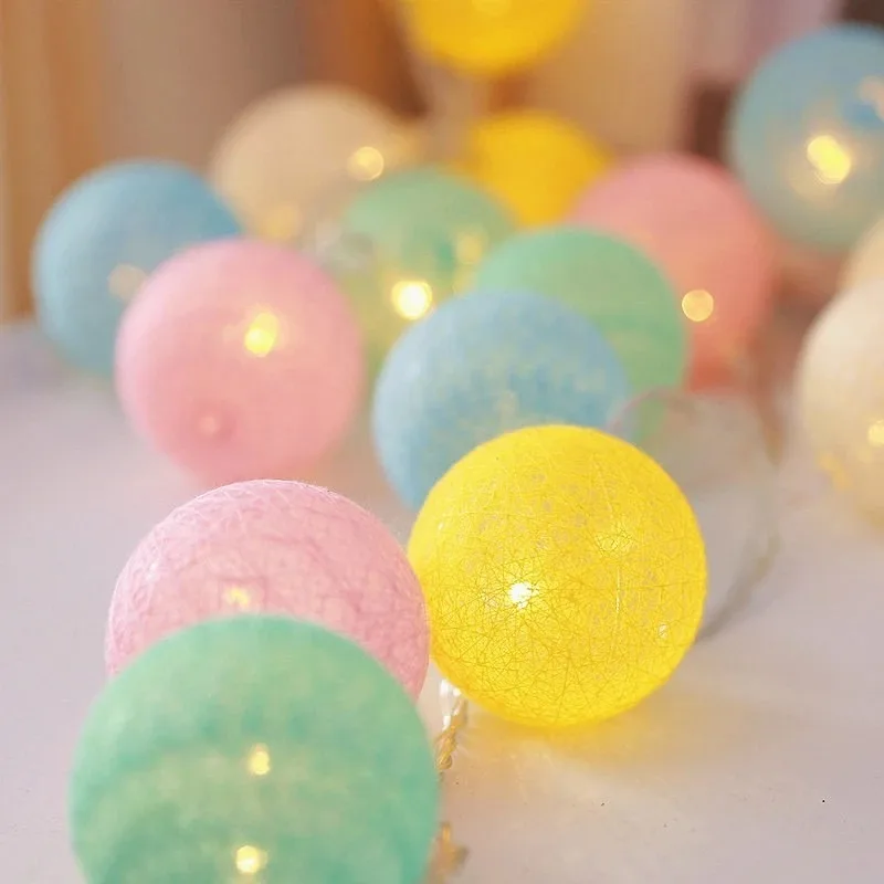 20-LED-Cotton-Ball-Lighting-Strings-Fairy-Light-Garland-String-Lights ...