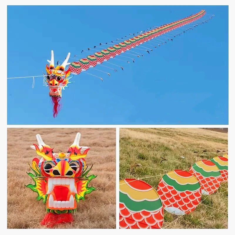 free-shipping-50m-chinese-dragon-kite-flying-handle-line-traditional ...