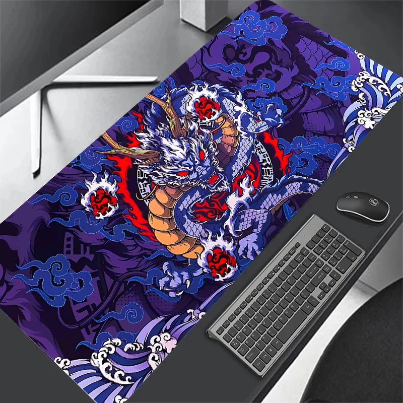 Dragon Mouse Pad Black and White Deskmat Playmat Laptop Japan Anime ...