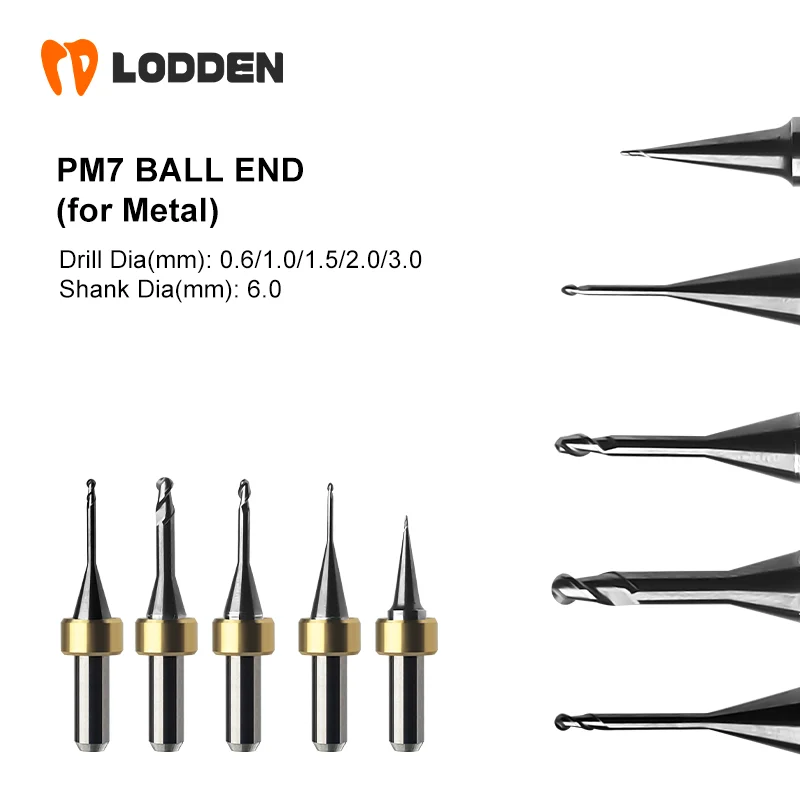 Dental-Milling-Burs-Ivoclar-PM7-METAL-Grinding-BALL-END-D6-Milling-burs ...