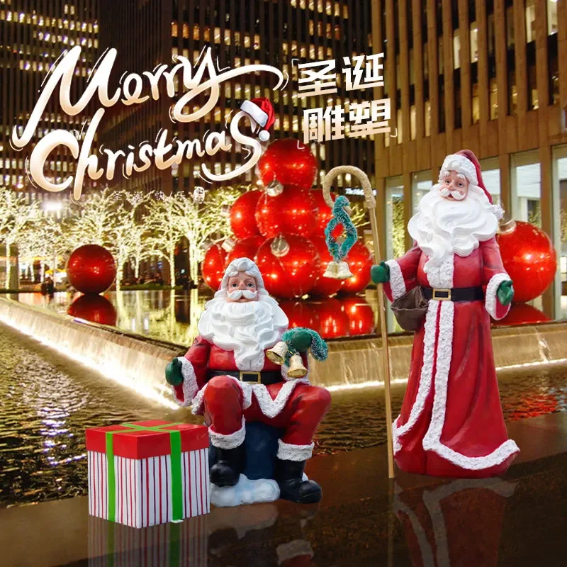 Customized-life-size-Christmas-decorations-fiberglass-reindeer-Santa ...