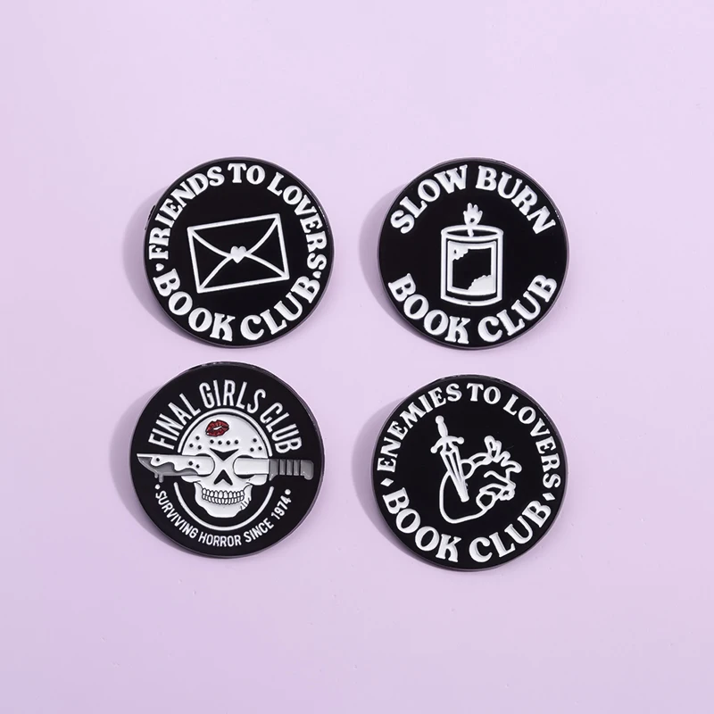 Final-Girls-Club-Enamel-Pins-Book-Club-Friends-to-Lovers-Brooches-Lapel ...
