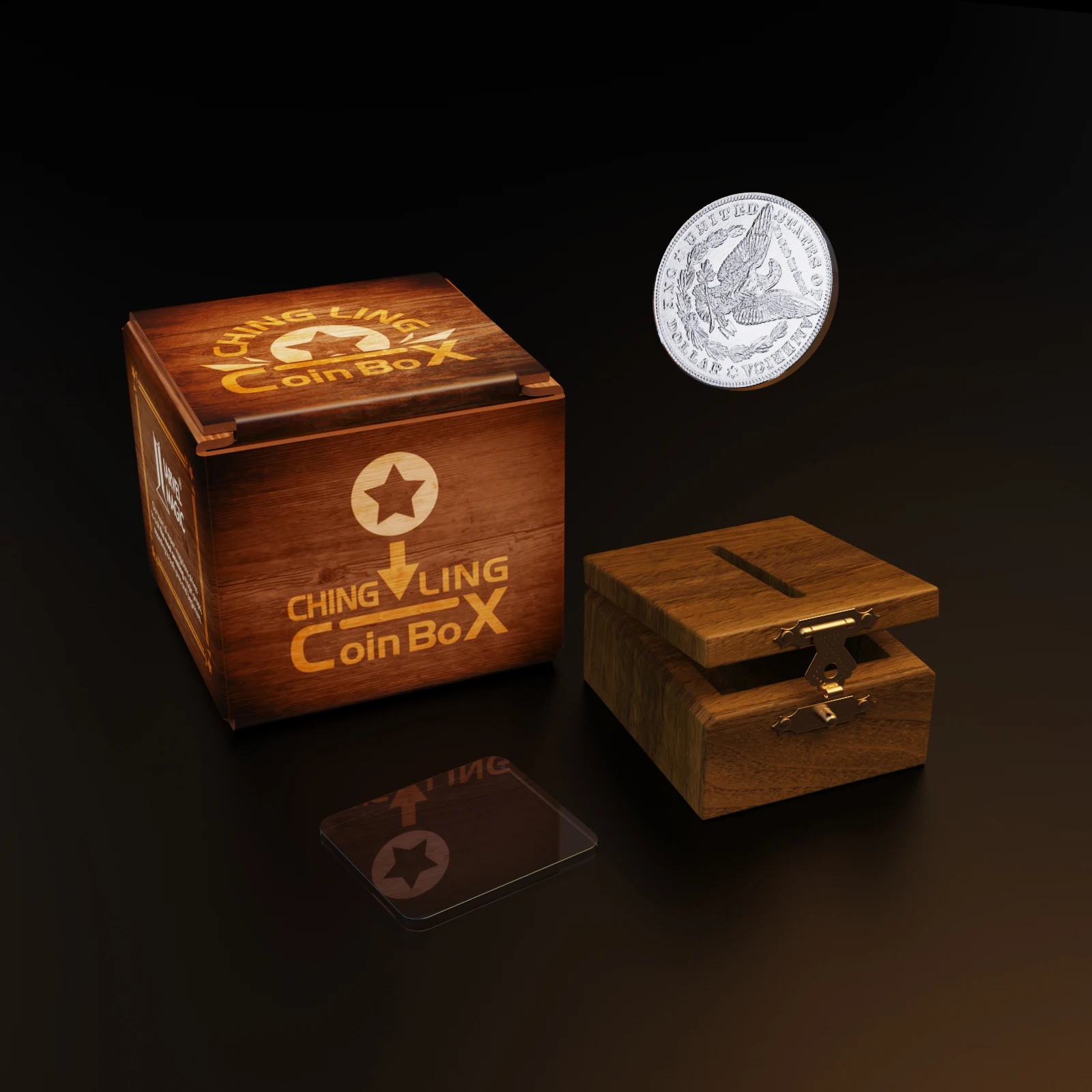 Coin-Thru-Glass-by-IARVEL-MAGIC-Trick-Illusion-Gimmick-Coins-Appear-In ...