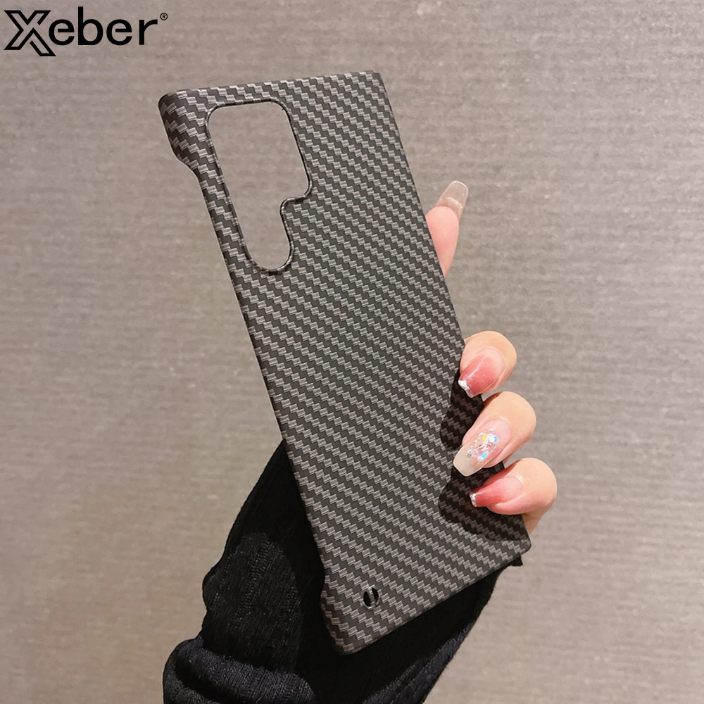 Frameless-Carbon-Fiber-Pattern-Phone-Case-For-Samsung-Galaxy-S22-Ultra ...