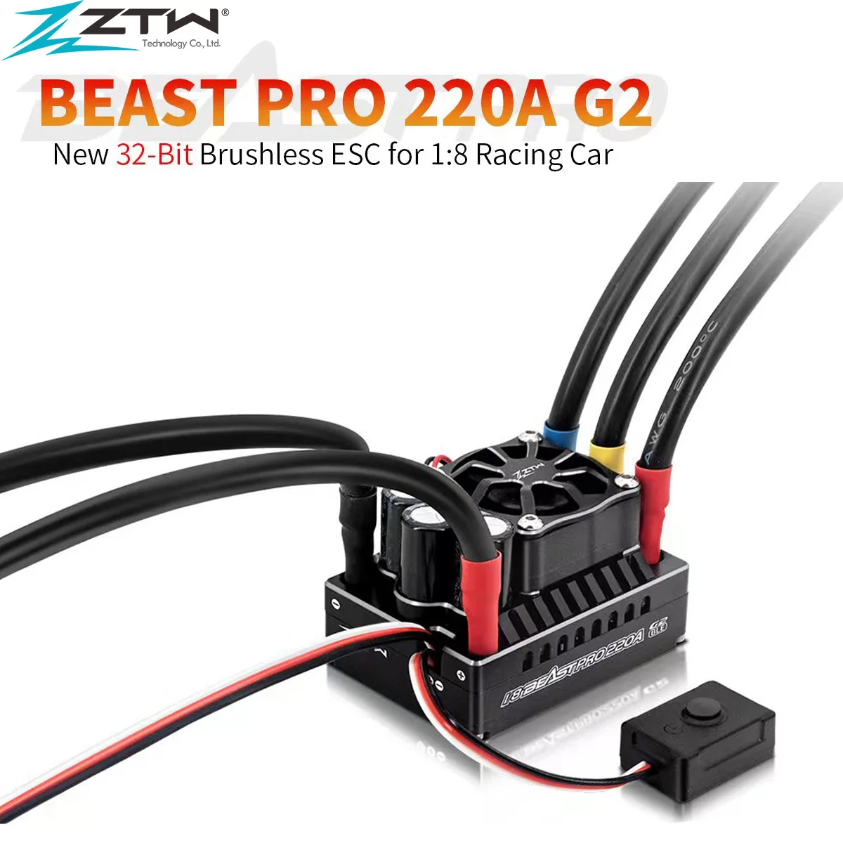 ZTW 32-Bit Beast PRO 220A ESC G2 Turbo 6V/7.4V BEC 6A Brushless Speed ...