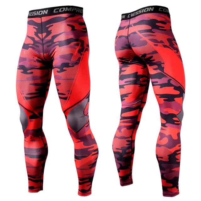 Mens Gym Compression Leggings Sport Training Pants Men Running Tights ...