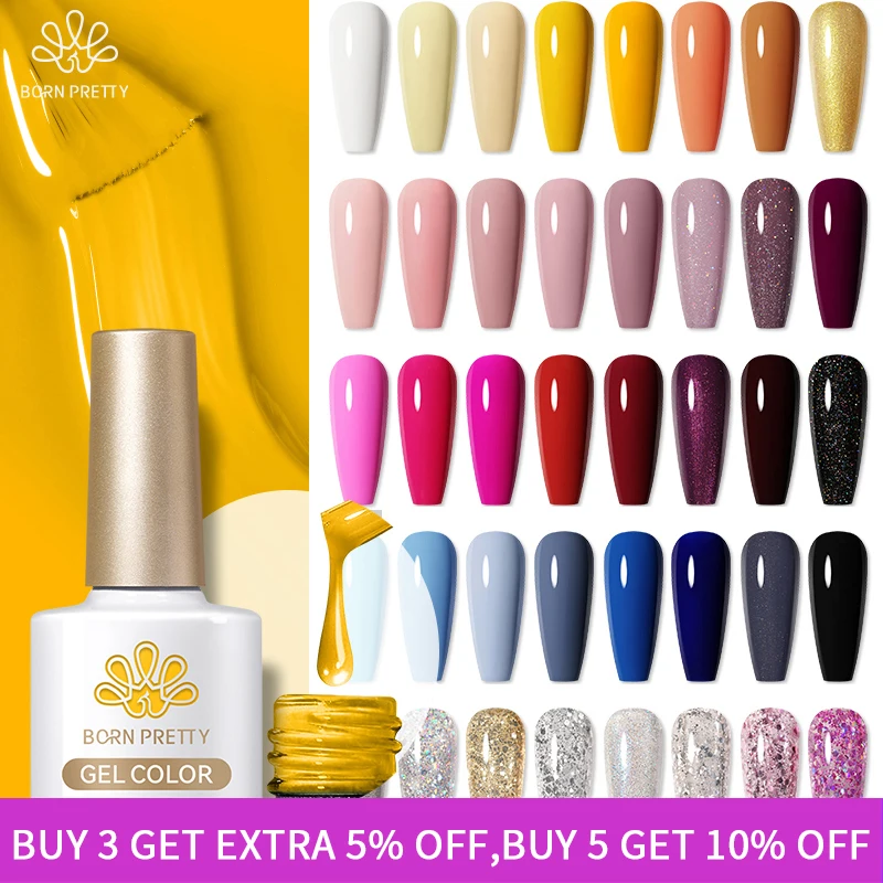 Born Pretty Gel Nail Polish 10ml 60 Colors All For Manicure Soak Off ...