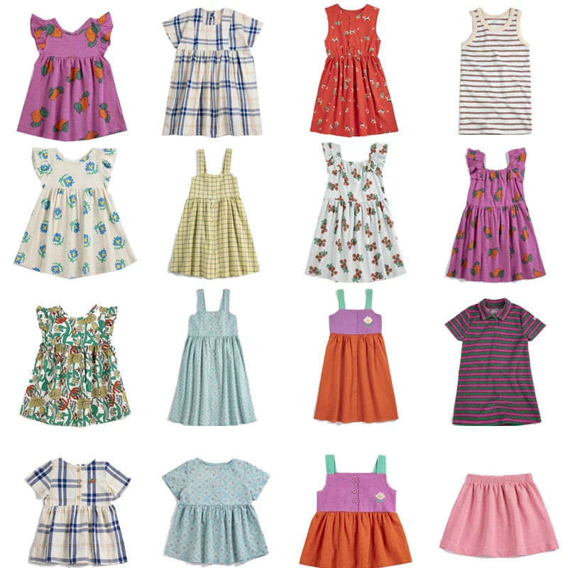 ss26 kids dress 2026 girls cute print short sleeve princess dresses for ...