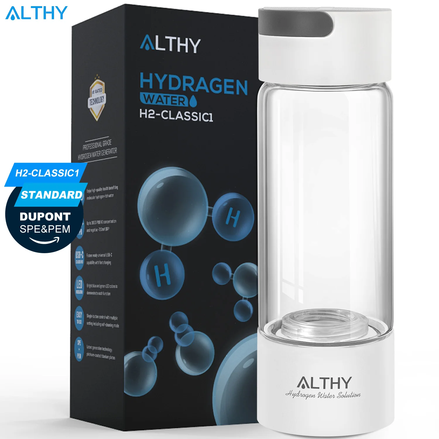 ALTHY-Hydrogen-Rich-Water-Generator-Bottle-Glass-Cupbody-DuPont-SPE-PEM ...