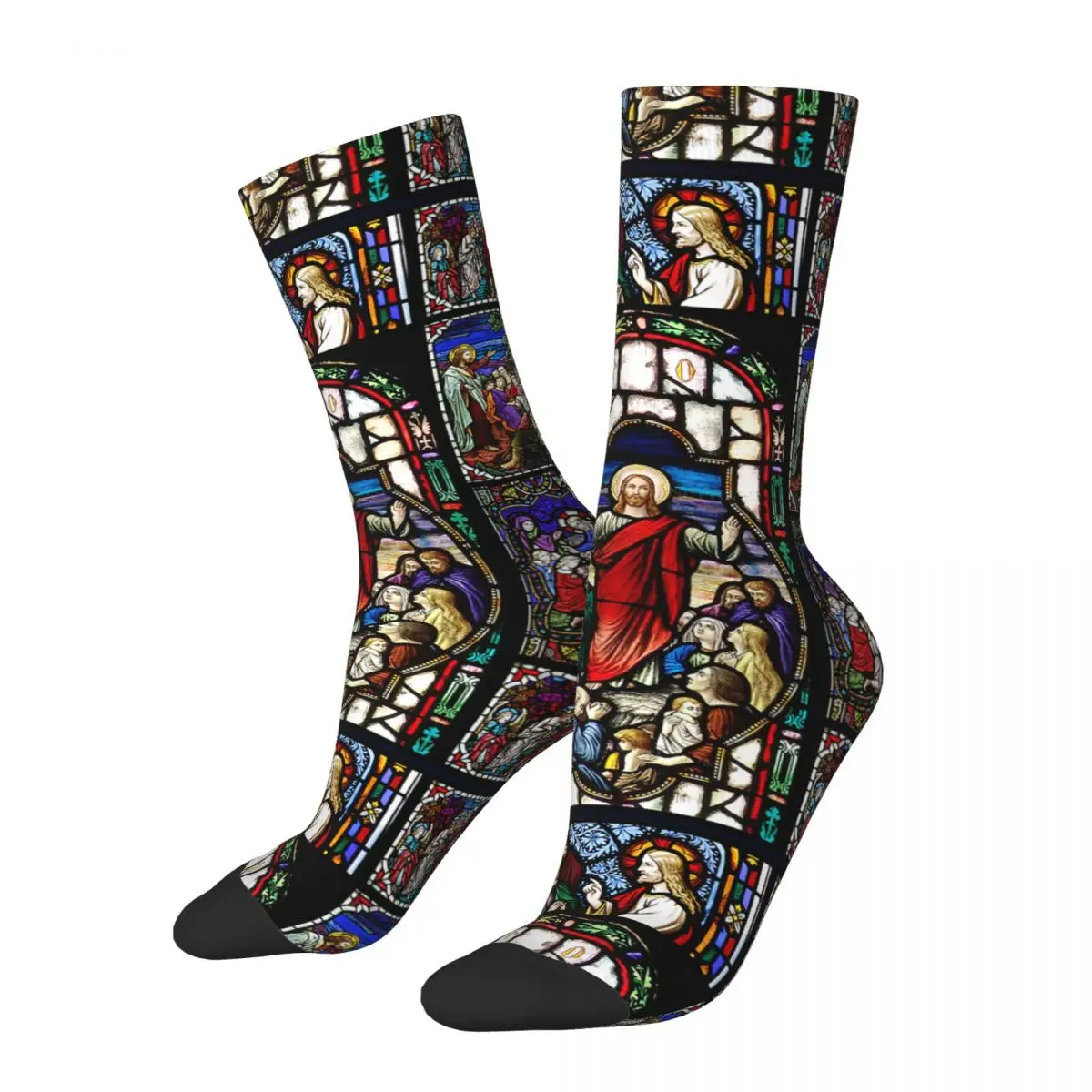 Jesus-God-Bless-Socks-Men-s-Women-s-Polyester-Casual-Christian-Socks ...