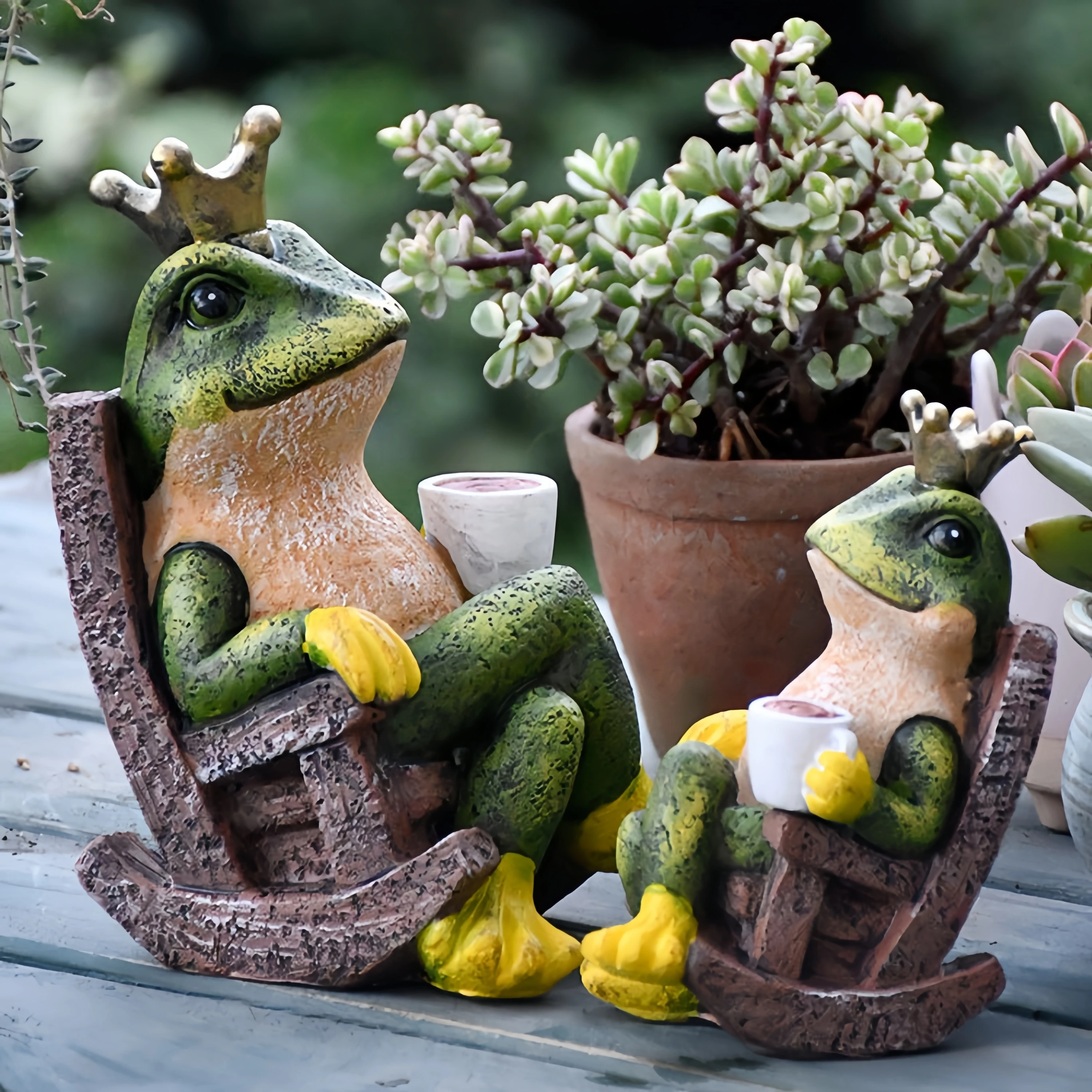 Cartoon-Coffee-Frog-Rocking-Chair-Figurines-Creative-Decompression-Funy ...