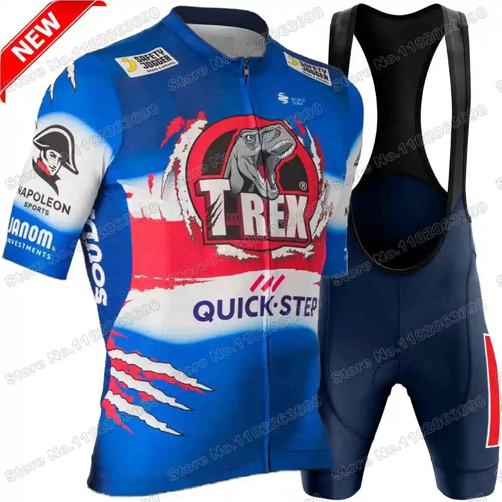 2024-T-Rex-Soudal-Quick-Step-Cycling-Jersey-Set-Spain-Tour-Cycling ...