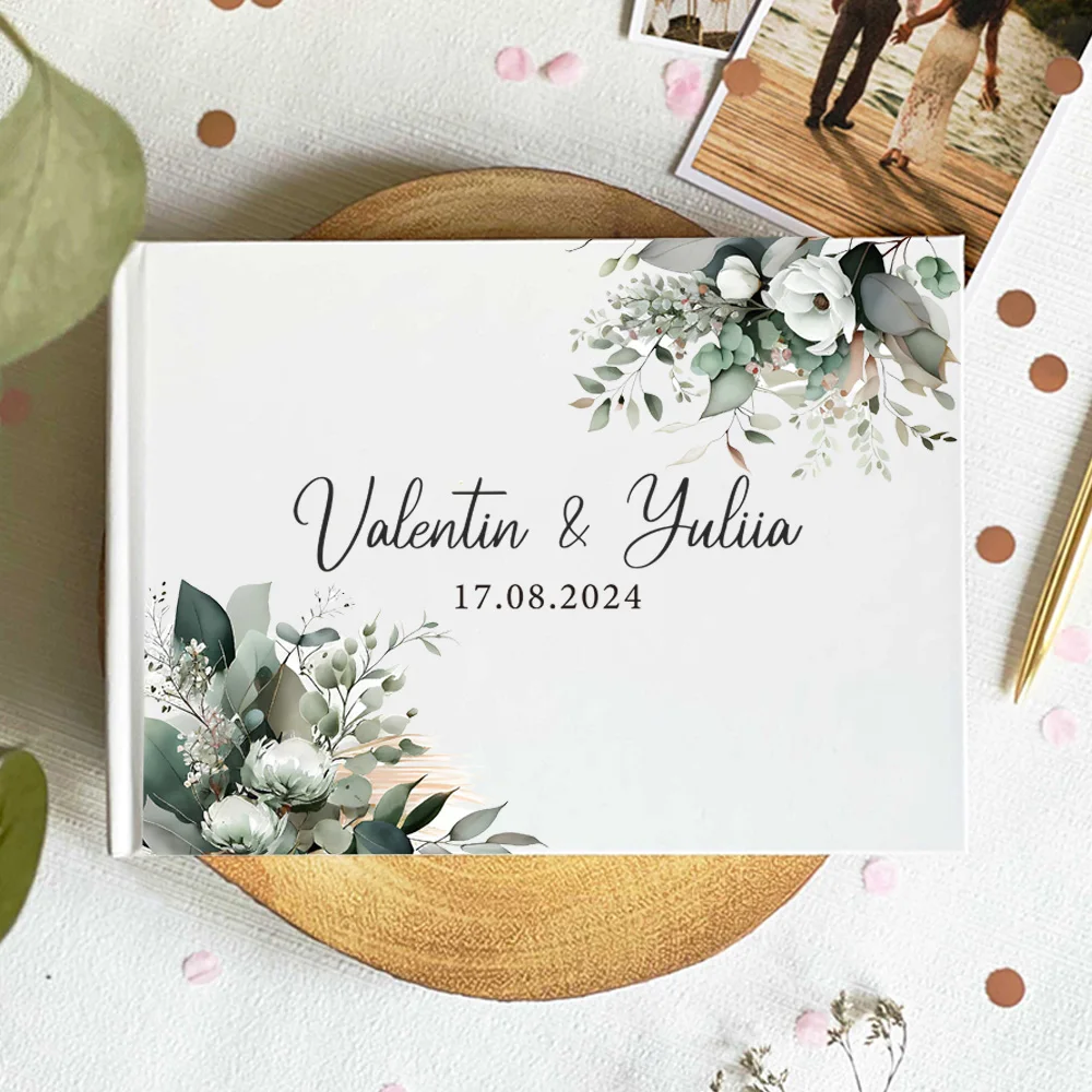 Personalized-Wedding-White-Guest-Book-Custom-Signing-Book-for-Weddings ...
