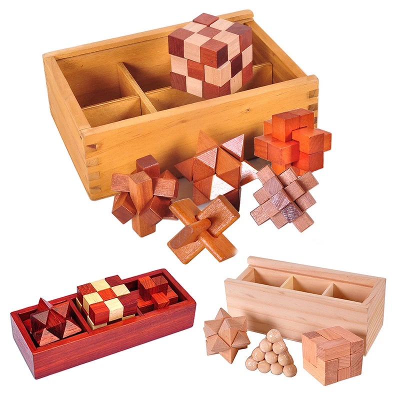 Wooden-Unlock-Toys-Set-with-Box-3D-Puzzles-Game-Kong-Ming-Lu-Ban-Lock ...