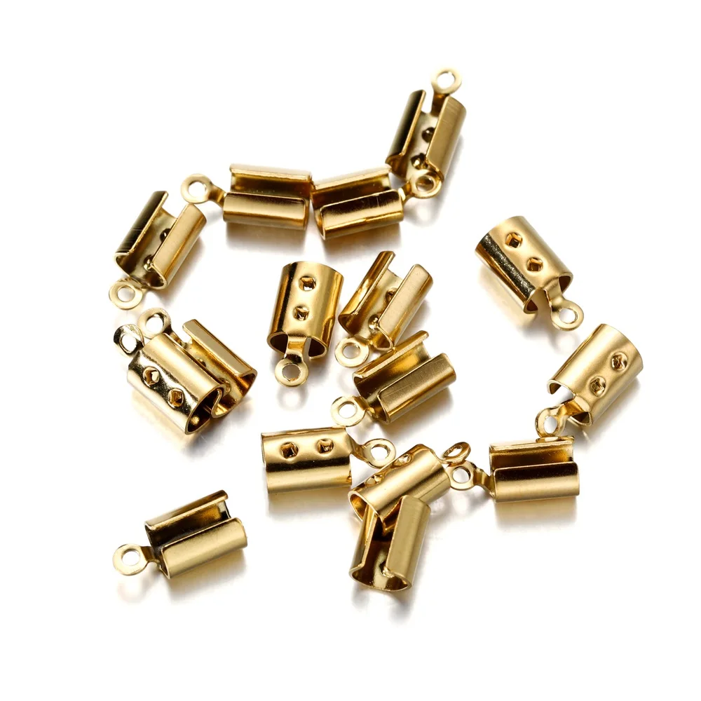 30-50pcs-Stainless-Steel-Rope-Chain-Original-Clip-Cords-Crimp-Bead-End ...