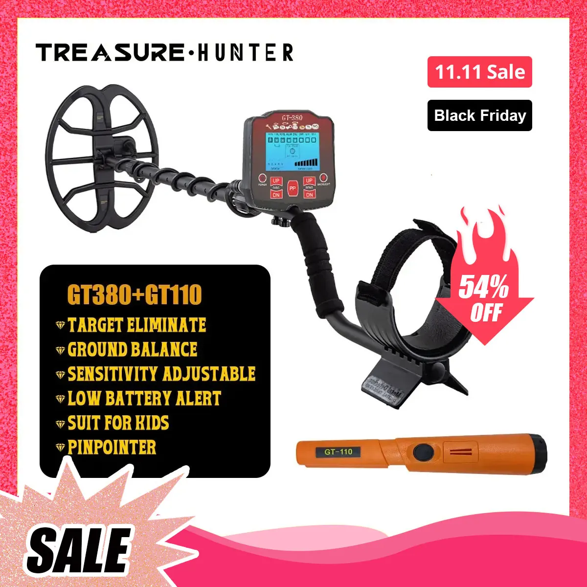 Treasure-Hunter-GT380-Professional-Underground-Gold-Metal-Detector-400 ...