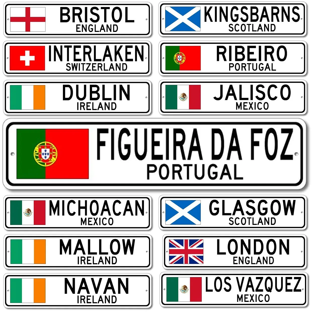 Decor-Portugal-Dublin-London-Vintage-Tin-Sign-Funny-Street-Metal-Signs ...