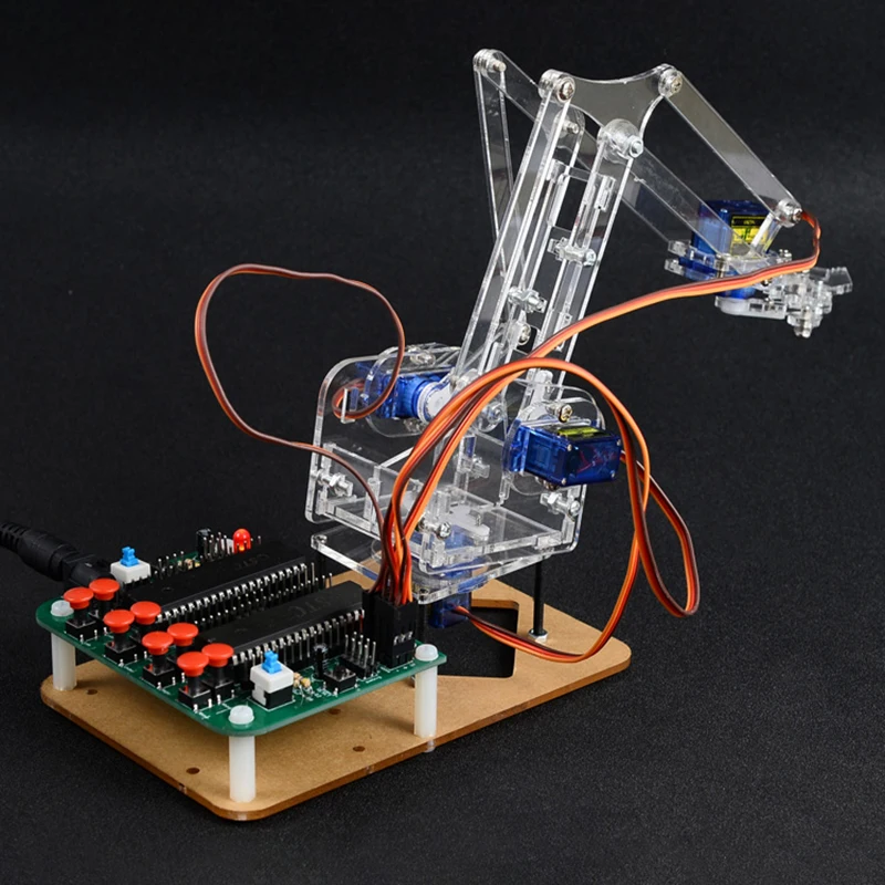 4-DOF-Acrylic-Mechanical-Arm-Smart-Robot-Manipulator-Claw-With-C51 ...
