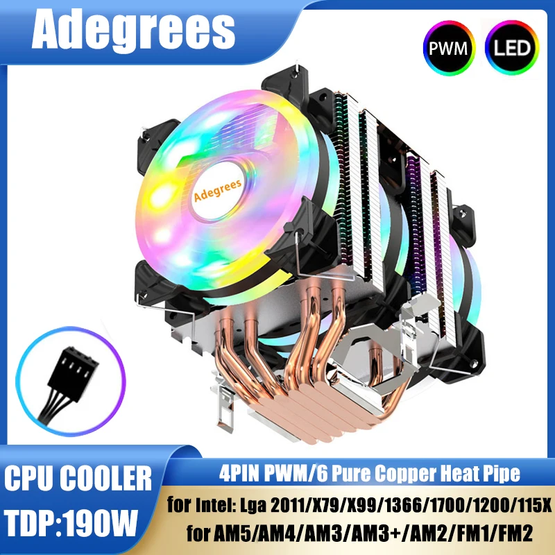 6-Heatpipes-CPU-Air-Cooler-4PIN-PWM-CPU-Fan-For-Intel-LGA-1150-1151 ...