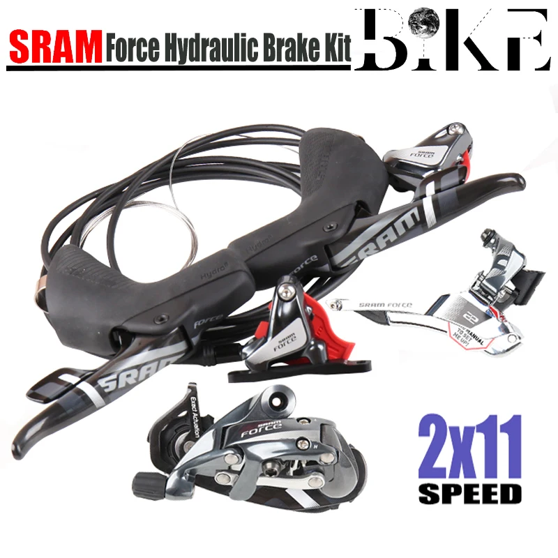 SRAM Force 22 2x11 속도 도로 자전거 유압 디스크 브레이크 시프터 컨트롤러 1000, 2000mm FD 뒷 변속기 ...