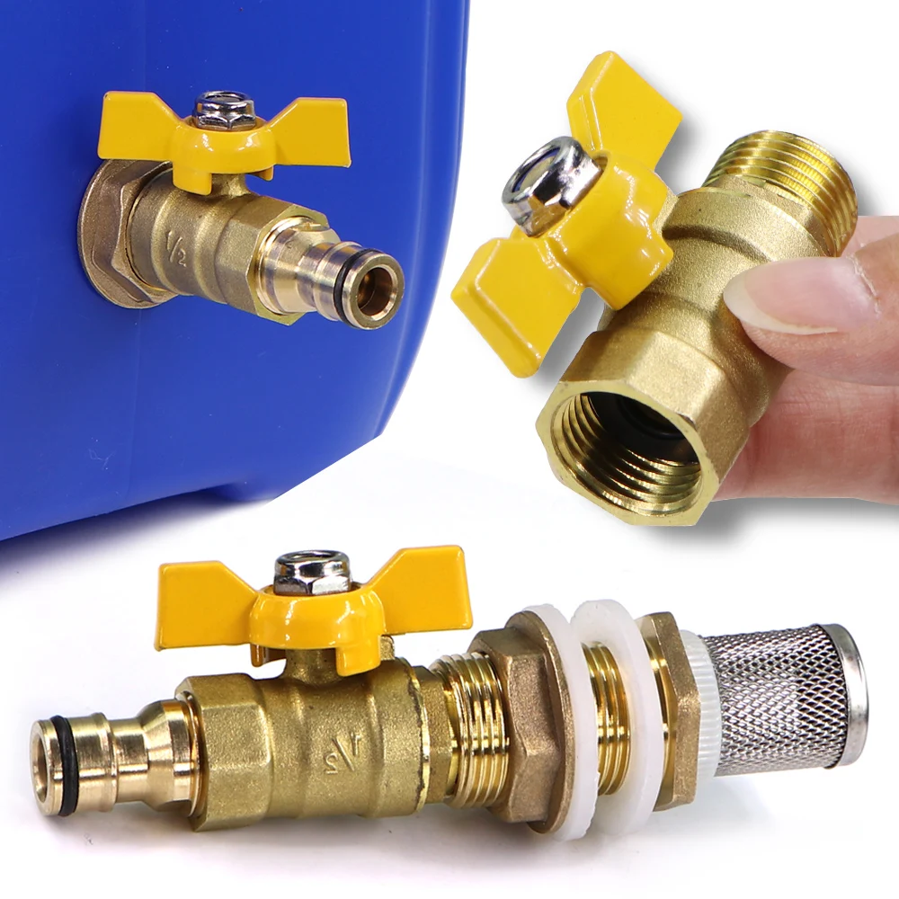 16mm-Brass-Ball-Valve-Water-Tank-Joint-Quick-Connector-Garden ...