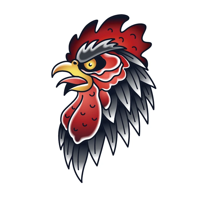 Rooster Drawing Tattoo
