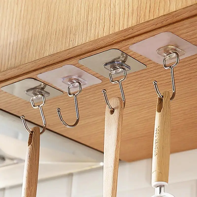 10PCS-Multifunctional-Stainless-Steel-Enlarged-Wall-Hanging-Hook-Strong ...