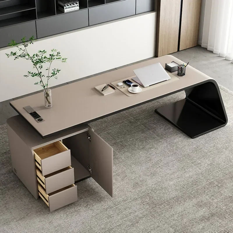 Minimalist Luxury Boss Office Desks Work Desk Corner Executive Table ...