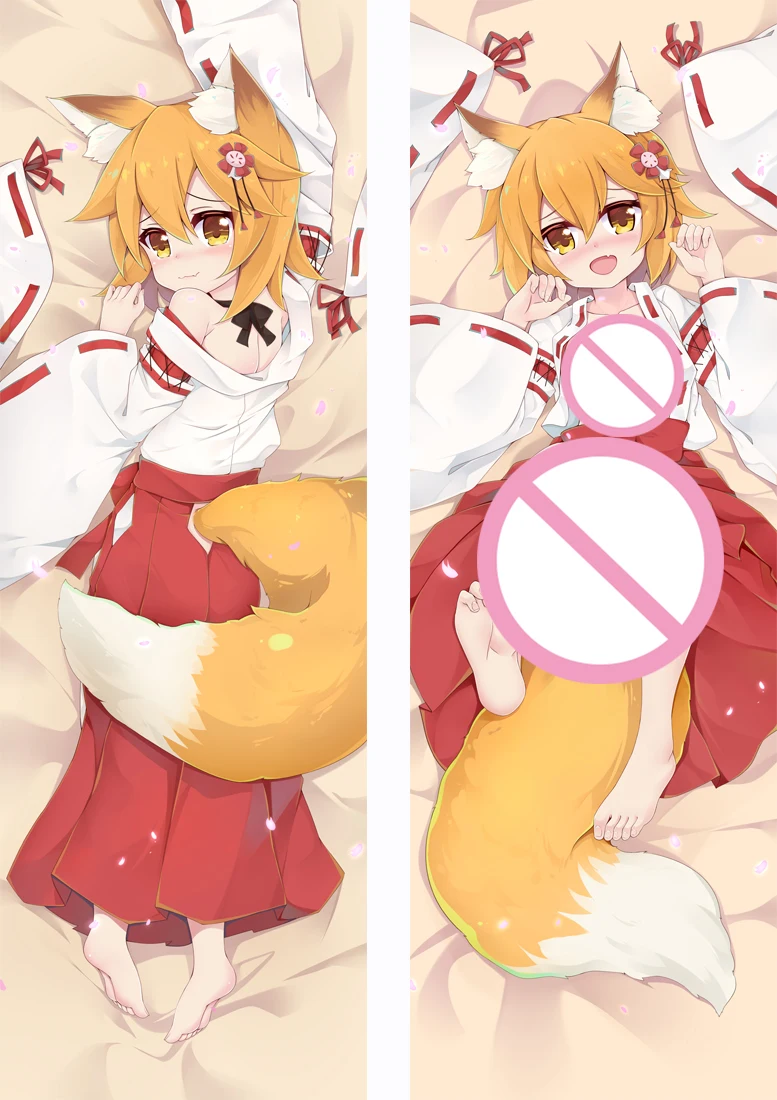 180CM The Helpful Fox Senko-San Pillowcase Dakimakura Senko Shiro Cartoon Pillowcase Kawaii ...