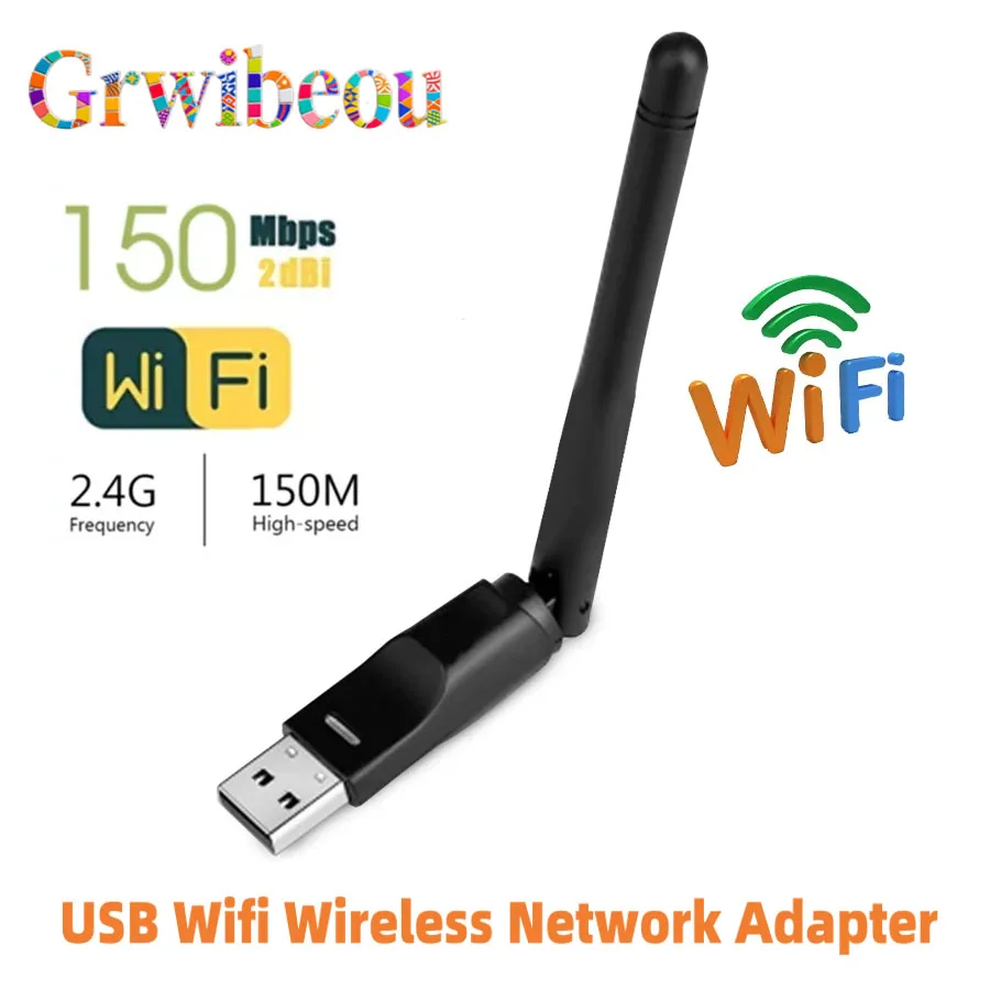 MT7601 150Mbps Wireless Network Card Mini USB WiFi Adapter LAN Wi-Fi ...