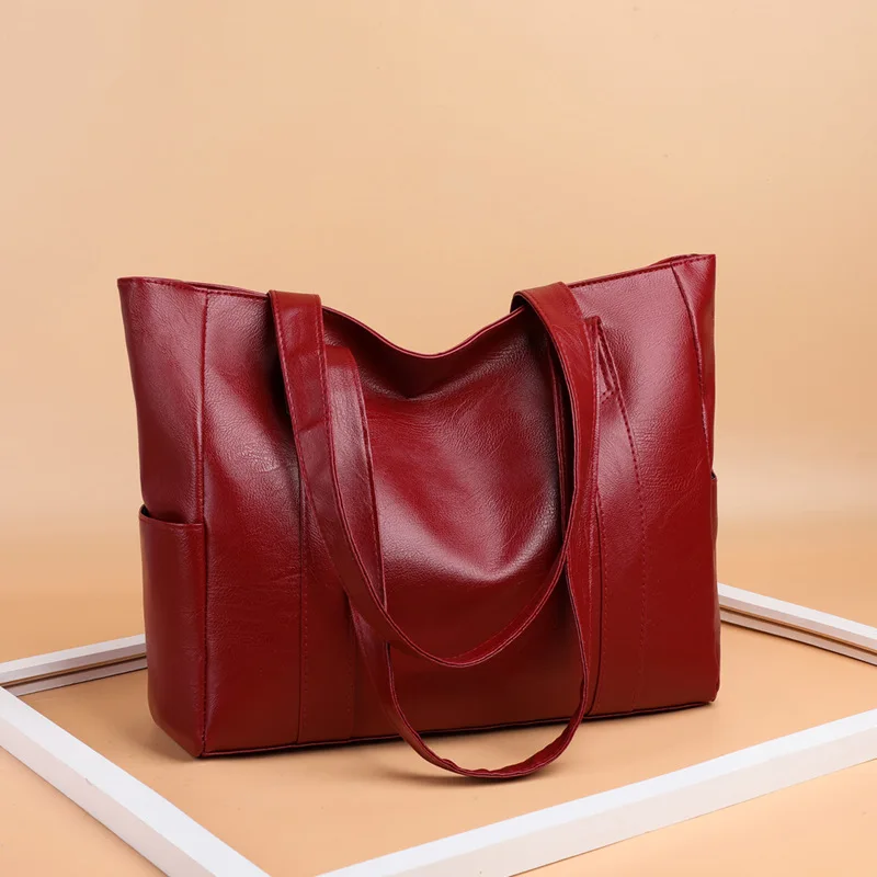 TRAVEASY-2024-Casual-PU-Leather-Large-Capacity-Tote-Bags-for-Women ...