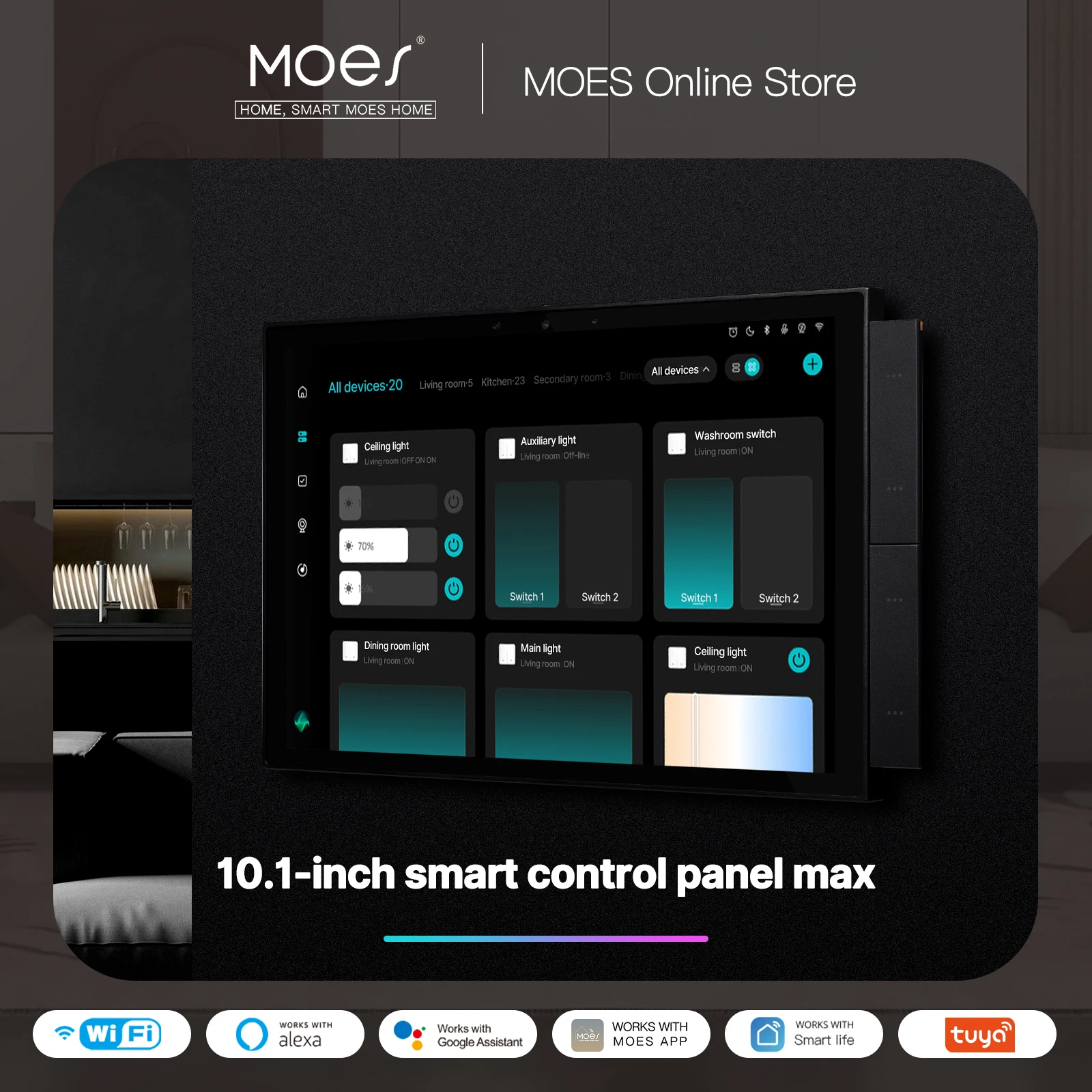 MOES Tuya Smart Home Control Panel Max 10.1inch Touch Screen with ...