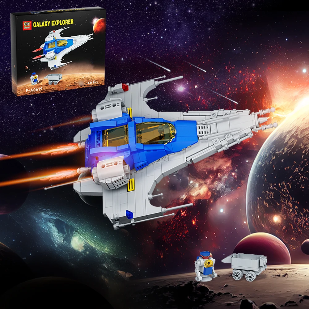 with-box-Moc-Galaxy-Explorer-Classic-Space-Ship-Building-Blocks ...
