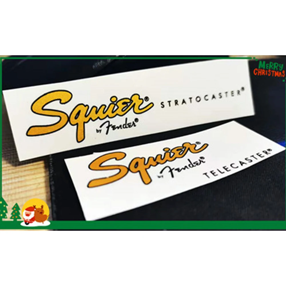 Fender Modern musician Squier guitar head logo water transfer sticker ...