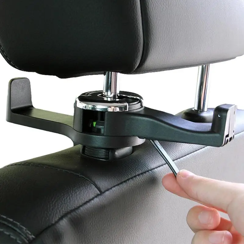 Car Seat Back Hooks With Phone Holder Universal Vehicle Car Headrest ...