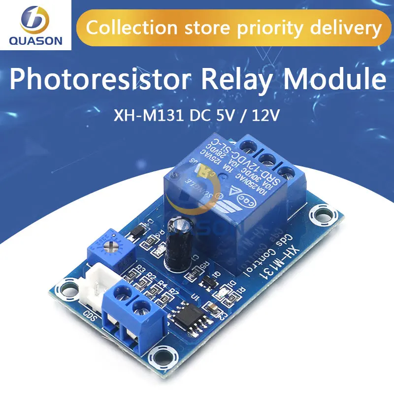 XH-M131 DC 5V 12V 24V 10A Light Control Switch Photoresistor Relay Module Detection Sensor ...