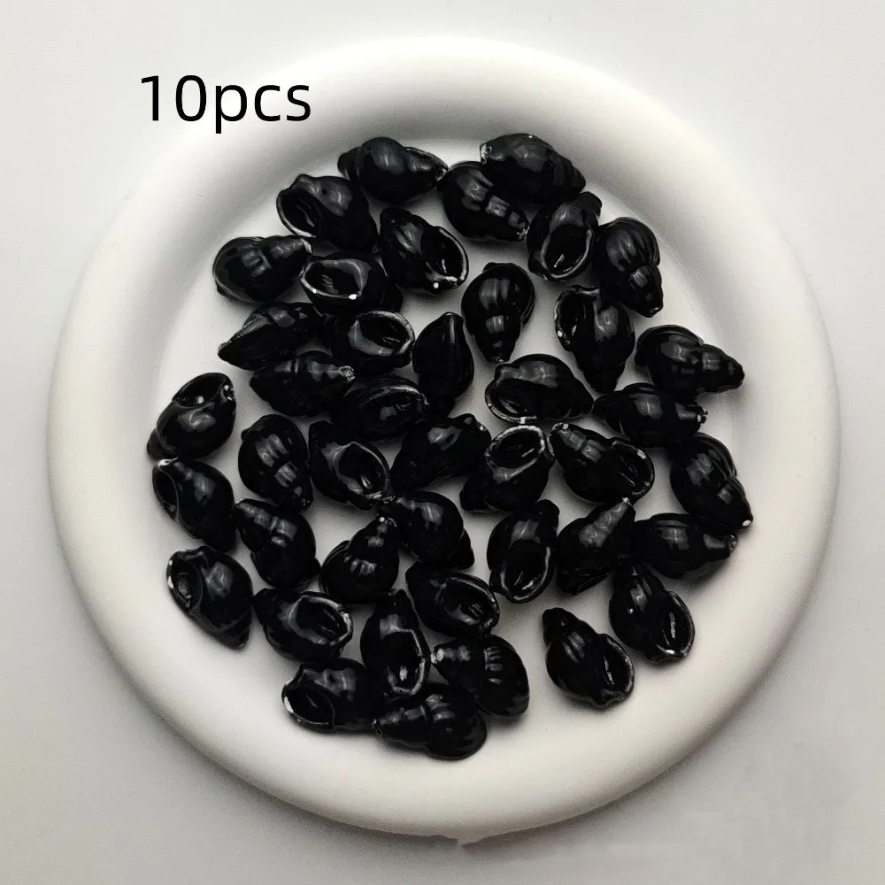 10pcs/set Handmade Craft Conch Shell Beads Colorful 3D Conch Spacer ...