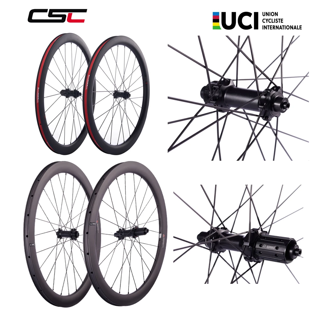 CSC UCI Certified T800 Gravel Bicycle Wheels 38-60mm Ceramic Bearing ...