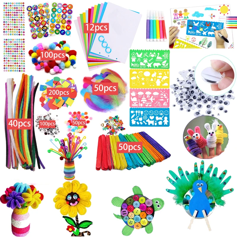 DIY-Kids-Painting-Toys-Material-Pack-Handmade-School-Art-Painting ...