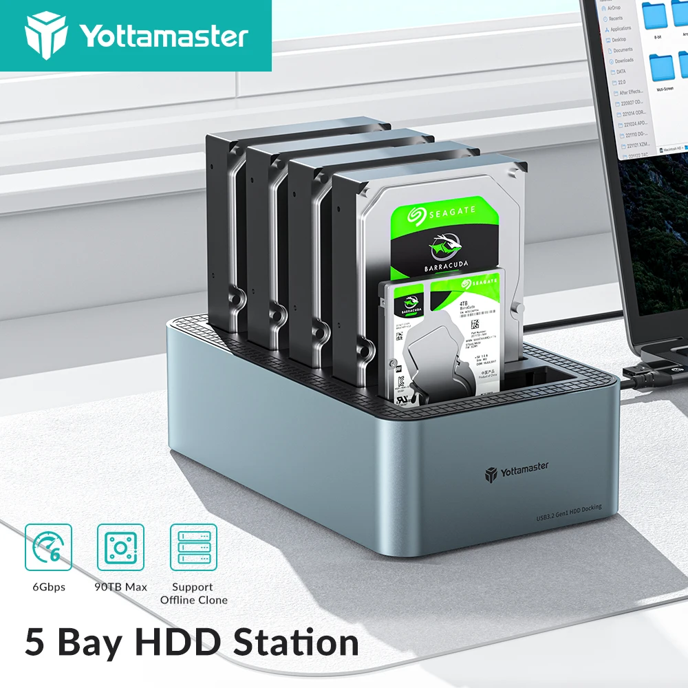 Yottamaster-5-Bay-HDD-Docking-Station-with-Offline-Clone-SATA-to-USB3-0 ...