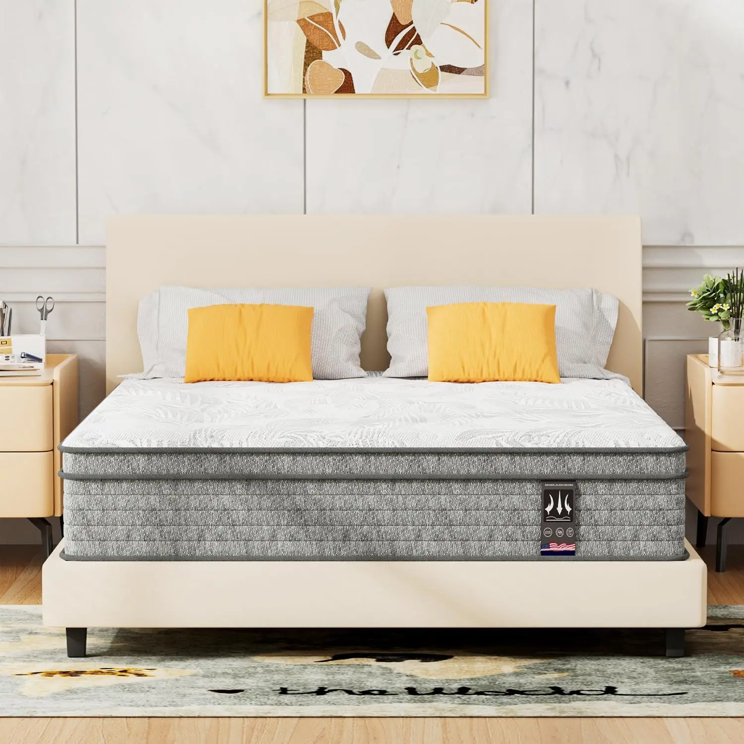 California King Mattress,14 Inch Hybrid California King Size Mattress ...