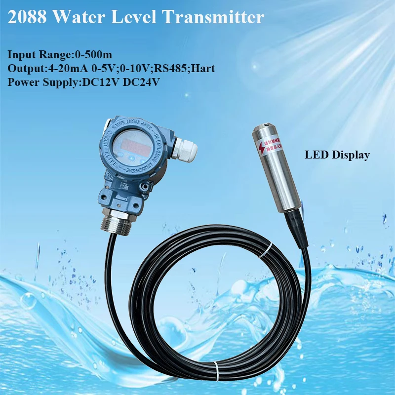1set-4-20MA-Output-Integral-Liquid-Oil-Water-Level-Sensor-Probe ...